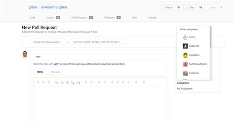 Bug Users With Only Read Rights Can Select Assignees On New Pr Page · Issue 10853 · Go Gitea