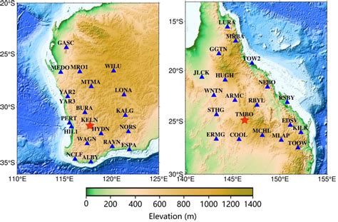 Geographical Distribution Of The 40 Selected Australia Cors Stations