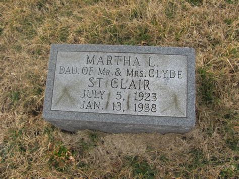 Martha Louise St Clair 1923 1938 Mémorial Find A Grave