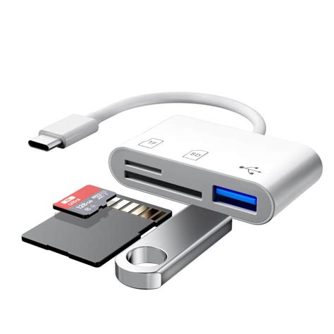 USB C OTG Adapter In Multi Port Hub Converter Type C To USB A OTG Adapter TF SD Memory Card