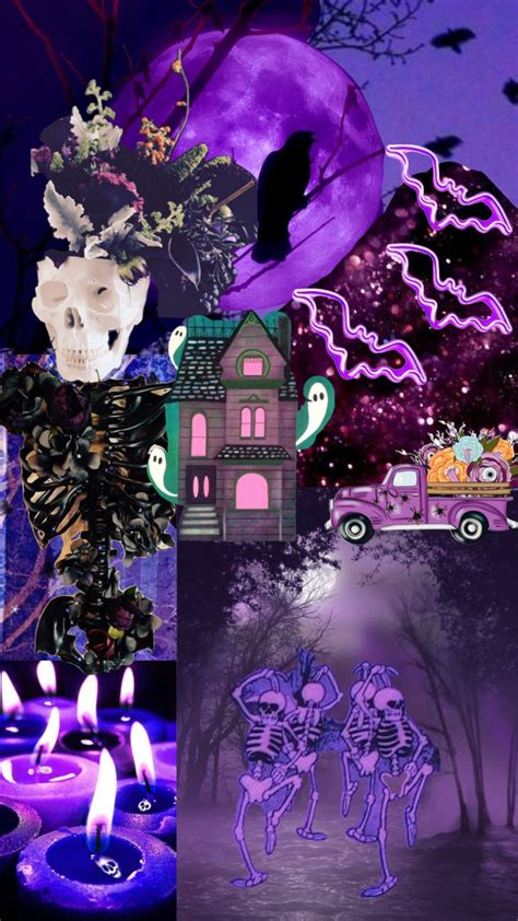Spooky Aesthetic Halloweenaesthetic Halloween Collage Purple