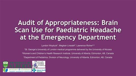 Audit Of Appropriateness For Brain Scan Use For Paediatric Headache At The Emergency Department