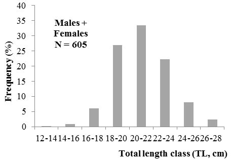Size Structure Of Pooled Sexes Males And Females Download Scientific Diagram