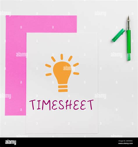 Hand Writing Sign Timesheet Business Concept Graphical Representation Of Period Time On Which