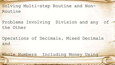 Solves Multi Step Routine And Non Routine Problems Involving Division