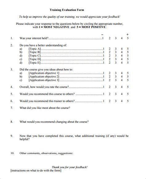 Download Microsoft Word Evaluation Form Template Bloggingindustries