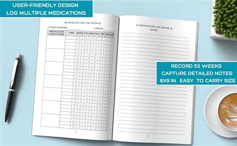 Daily Medication Tracker Log Book Personal Planner And Checklist To