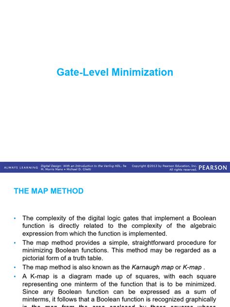 Chapter03 Gate Level Minimization 1 Pdf