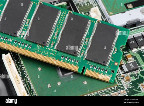 Closeup Details Of Computer Memory RAM Stock Photo Alamy