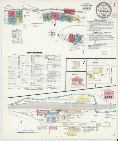 Sanborn Fire Insurance Map From Lansford Carbon County Pennsylvania
