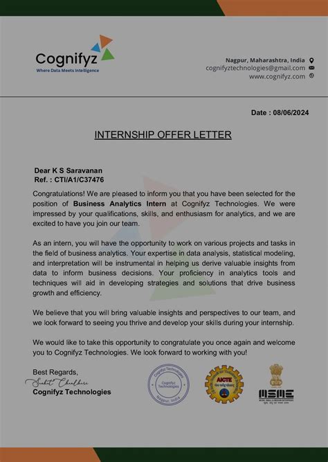 Saravanan K S On Linkedin Businessintelligence Internship Dataanalytics Careerjourney…