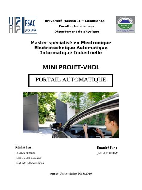 Mini Projet Vhdl Pdf Vhdl Conception