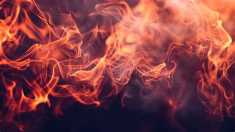 Abstract Fiery Waves And Sparkling Particles Generative Ai Stock Illustration Illustration Of