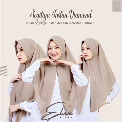 Jual Elviza Segitiga Diamond Instantsegitia Instant Tanpa Pentul