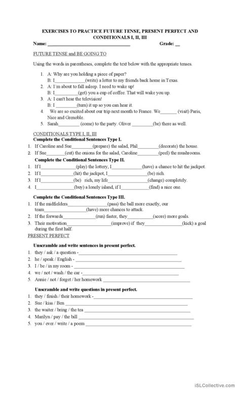 Mixed Tenses Review Worksheet Genera… English Esl Worksheets Pdf And Doc