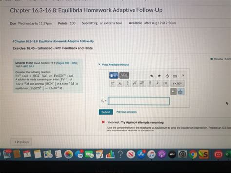 solved chapter 16 3 16 8 equilibria homework adaptive
