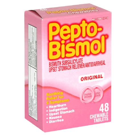 Pepto Bismol Original Chewable 48 Ct
