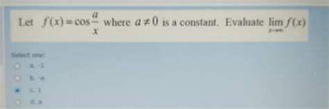 Solved Let F X Cosax Where A Is A Constant Evaluate Chegg Com