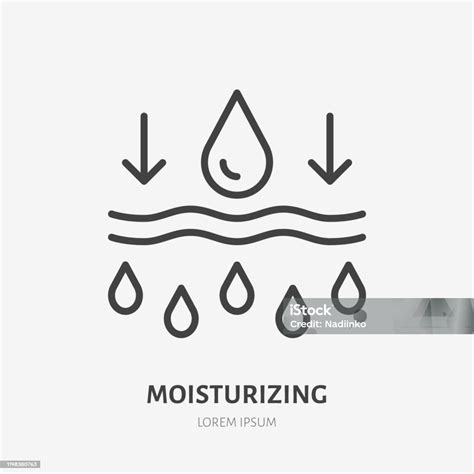 보습 라인 아이콘 보습 크림의 벡터 픽토그램 스킨케어 일러스트 화장품 포장 표지판 아이콘에 대한 스톡 벡터 아트 및 기타 이미지 아이콘 구멍이 많은 집중 Istock
