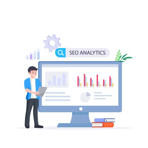 Seo Optimization Web Analytics And Seo Marketing Social Media Concept 46359924 Vector Art At
