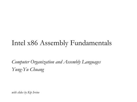 ppt intel x86 assembly fundamentals powerpoint presentation free