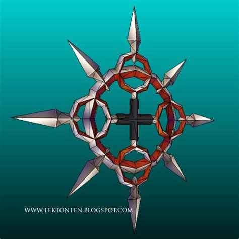 Kingdom Hearts Papercraft Axels Chakram Tektonten Papercraft