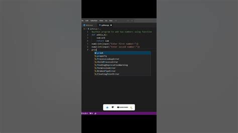Python Program To Add Two Numbers Using Function Python Coding Shortsaday Shortsfeed Shorts