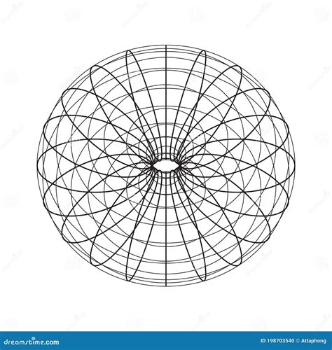 Torus Topology Circle Geometry Mathematics On White Background Vector