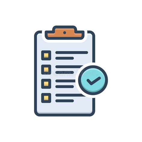 Color Illustration Icon For Standards Procedure And Compliance Stock