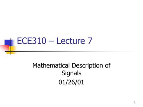 Ppt Ece310 Lecture 7 Powerpoint Presentation Free Download Id