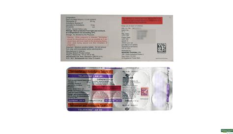 Buy Telmikind Am 80mg 10 Tablets Online At Best Prices Wellness Forever