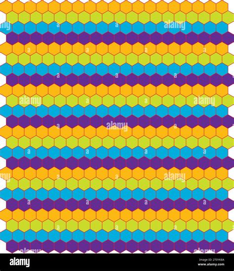 Hexagon Color Grid Pattern Hexagon Texture Wall Background Geometric Squared Pattern Vector