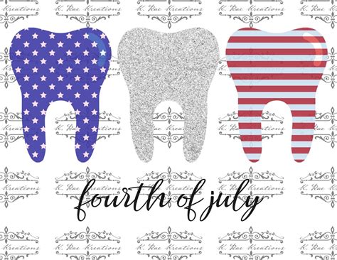 4th Of July Dental Png Patriotic Teeth Art Digital Download Etsy
