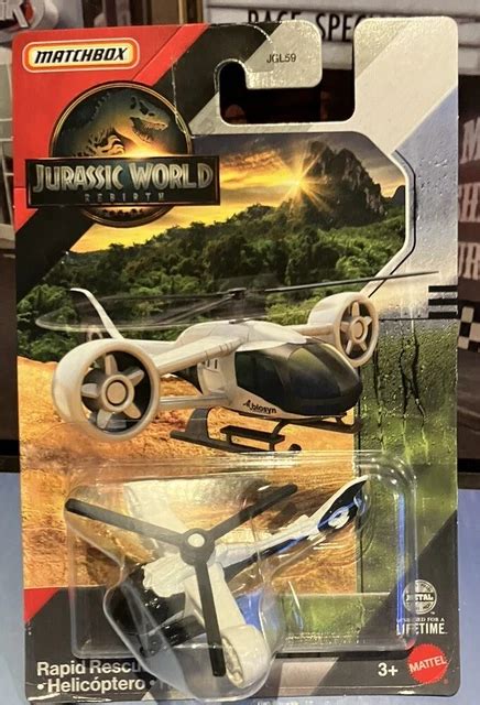 2025 Matchbox Jurassic World Rebirth Rapid Rescue Helicopter Jurassic