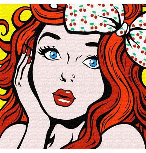 빨간 머리의 소녀 캔버스 명화그리기 20x20 티몬