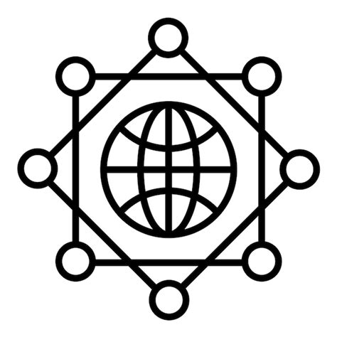 Premium Vector Global Infrastructure Line Illustration