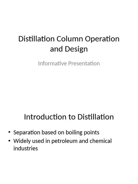 Distillation Column Design Pdf