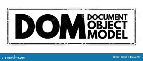 Dom Document Object Model Acronym Technology Concept Background