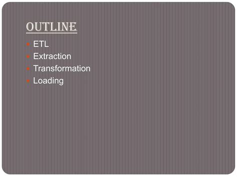 Etl Process In Data Warehouse PPTX