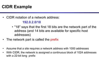 IP And CIDR Ipv Addressing Ppt