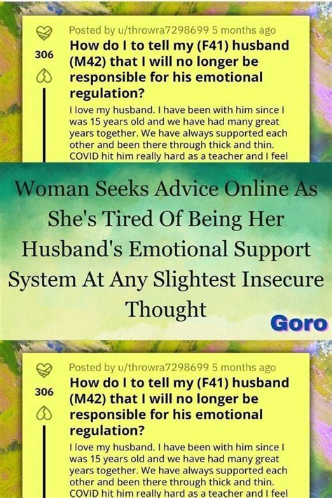 Woman Seeks Advice Online As She S Tired Of Being Her Husband S