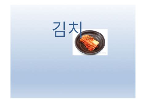 김치의 정의 역사 효능 인문 교육