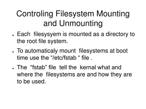 Ppt Devices Linux Filesystemsand The Filesystem Hirarchy Standard Powerpoint Presentation