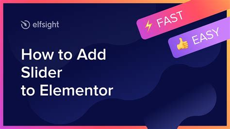 How To Add Slider To Elementor Youtube