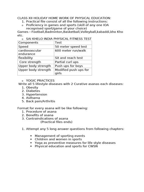 Phe Practical File Pdf