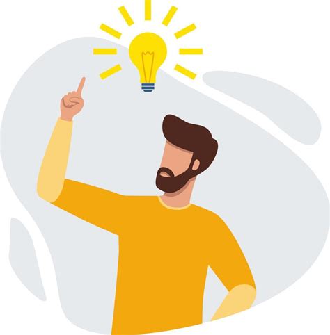 Man Having Great Idea Concept 14074761 Vector Art At Vecteezy