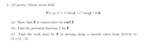 Solved Points Given Vector Field Chegg Com