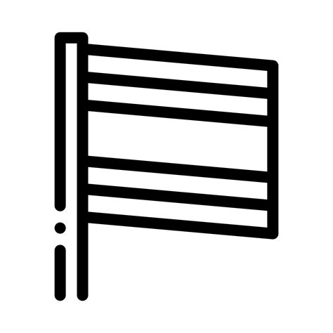 Thailand Flag On Flagstaff Icon Thin Line Vector 17604107 Vector Art At Vecteezy