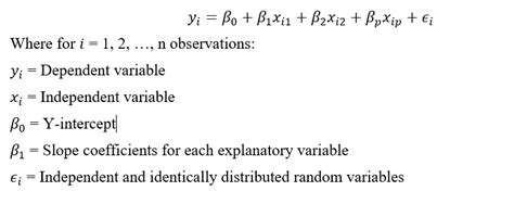Yi β0 β1 Xi1 β2 Xi2 Xip Where For I 1 2 N Observations Yi Dependent