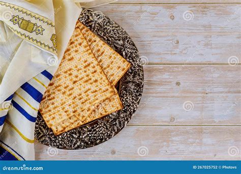 Pesah Jewish Traditional Celebration Matzoh Kosher Unleavened Bread